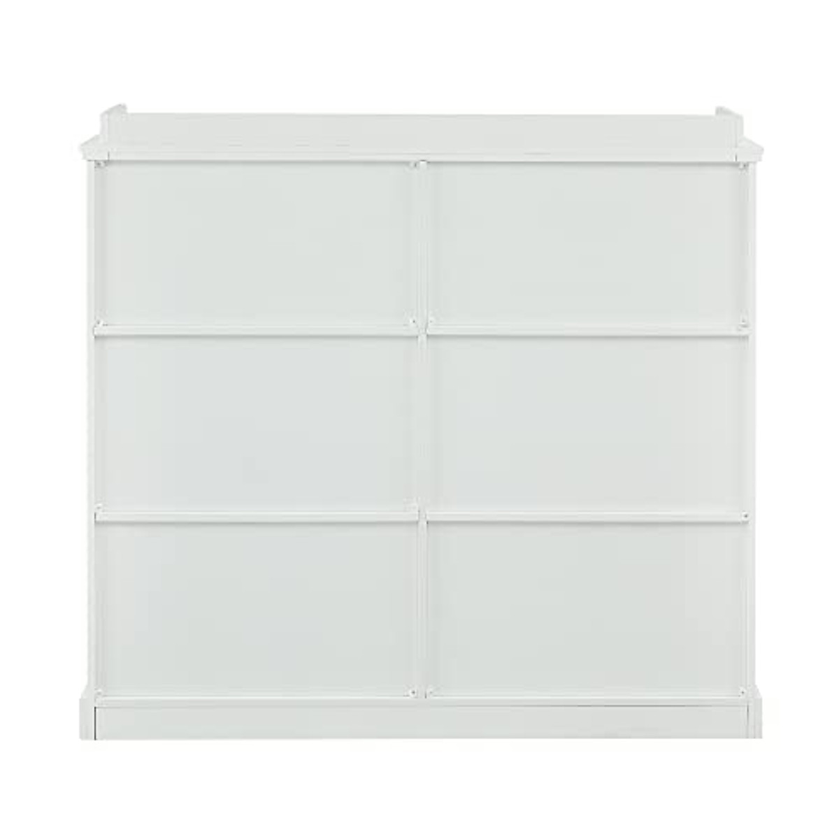 UpperHse Living W52 × H48 Barrister Lane Bookcase with 10 Storage Cubbies, Free Standing Bookshelf Library Standard Bookcase for Home Office Living Room Bedroom, Solid White