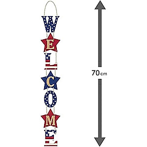 Amscan 241403 Americana Welcome MDF Sign, 28" x 4", 1 Pc