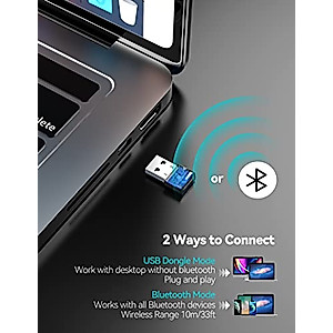 TECKNET Bluetooth Headset with Microphone for PC, Trucker Bluetooth Headset with AI Noise Cancelling & Mute Button, Wireless Headset with Mic for Computer Work from Home Office Call Center Zoom Skype