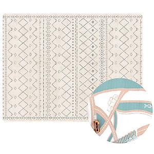 The Shwally PlayMat - Soft Baby Play Mat - Reversible Foam Floor Mat - Waterproof, Wipe-Clean, Durable, Non-Toxic and Hypoallergenic - Large (6.5' X 4.5') (Enya)