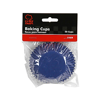 Chef Craft Classic Cupcake Liners, 50 Count, Medium Blue