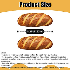 zhidiloveyou 2PCS 11.8" Bread Pillow Plush Funny Stuffed Bread Shaped Toy Gift for Kids Adults