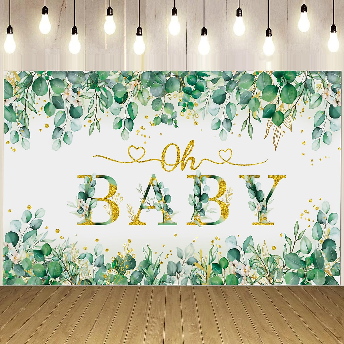 244 PCS Sage Green Baby Shower Decoration Set Includes Plates, Napkins, Cups, Cutlery, Oh Baby Backdrop Tablecloth Balloon Garland Kit for Boho Greency Neutral Party Supplies, 25 Guest