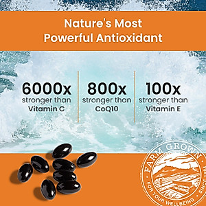 Nutrex Hawaii BioAstin Hawaiian Astaxanthin - 4mg, 120 Softgels - Farm-Direct Premium Antioxidant Supplement to Support Eye, Skin, Joint & Immune System Health - Non-GMO & Gluten-Free