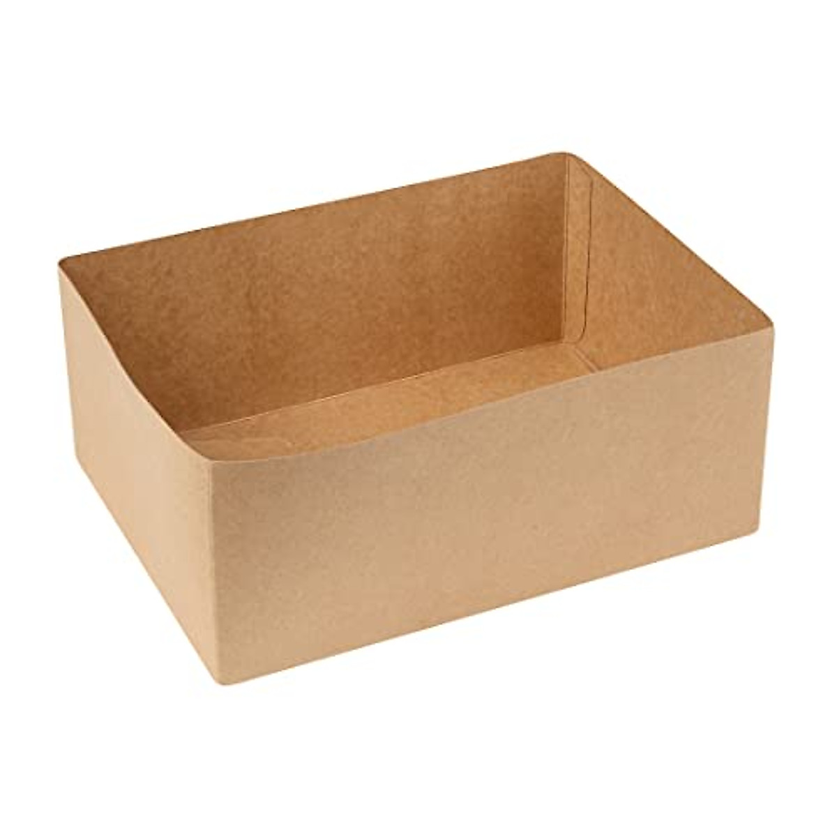 Restaurantware Bio Tek 8.4 x 6 x 3.5 Inch Burger Trays 100 Disposable Paper Food Trays - Recyclable Sturdy Kraft Paper Movie Snack Trays For Meals Snacks And Baked Goods