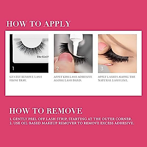 KISS Lash Couture Luxtension False Eyelashes, Strip 03 Classic', 14 mm, Includes 1 Pair, Contact Lens Friendly, Easy to Apply, Reusable Strip Lashes