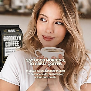 BROOKLYN COFFEE Whole Bean, Italian Dark Roast (2lb) Extra Strong, Delicious Taste, Heavenly Aroma - Fresh Bulk Coffee Beans Roasted Weekly in NYC