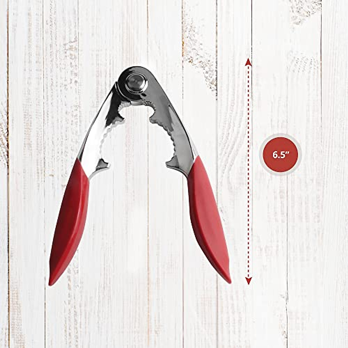 Maine Man Spring-Action Lobster Cracker, Chrome-Plated Zinc Alloy and Silicone