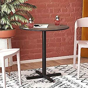 CoscoProducts COSCO 88852BLK1E Round Indoor/Outdoor Steel Bistro Table, 24", Black