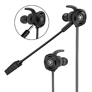 BlueFire Wired Gaming Earphone 3.5 MM E-Sport Earphone Noise Cancelling Stereo Bass Gaming Headphone with Adjustable Mic for PS4, Xbox One, Laptop, Cellphone, PC (Black)