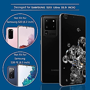 LYWHL [2 Pack] for Samsung Galaxy S20 Ultra Privacy Screen Protector, [Support Fingerprint ID] Anti-Spy Full Adhesive Flexible Film for Galaxy S20 Ultra 6.9" - Black