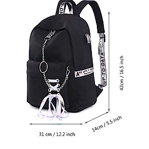 Teen Girl School Backpack USB Charging Port 16 Inch Laptop Bag Travel Daypack