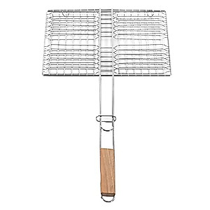 RvSky Garden kit BBQ Grill Basket Stainless Steel Rustproof Multipurpose Fish Grill Basket for Outdoor