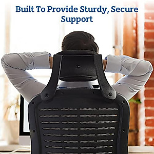 Halter Ergonomic Office Chair with Headrest Lumbar Support Mesh Office Chair with Wheels Black