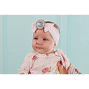 Mud Pie Baby First Year Milestone Headband Set, Light Pink