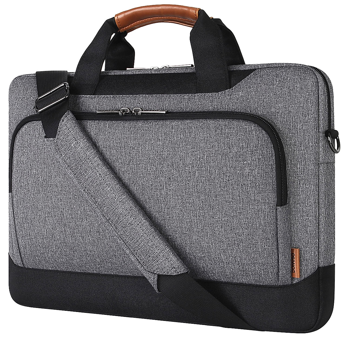 DOMISO 17-17.3 Inch Laptop Sleeve Business Briefcase Laptop Shoulder Bag Compatible with 17" Laptops/17.3" HP Pavilion 17/MSI GS73VR Stealth Pro/Dell Inspiron 17/Acer/ASUS,Grey