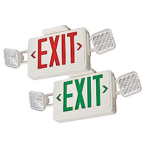 Lithonia Lighting ECRG Basics™ Emergency Light/Exit Combo, Square