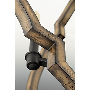 Spicewood Collection 4-Light Farmhouse Chandelier Light Gilded Iron Black