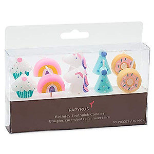 Papyrus Birthday Candles, Unicorns and Rainbows (10-Count)