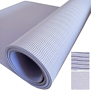 POCO DIVO Premium TPE Yoga Mat, All-purpose Floor Exercise Mats, Pilate Fitness Workout Protection, 6mm Reversible Durable Elasticity Thick Foam Flooring, Violet Verbena