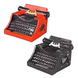 LUCKFY Vintage Typewriter Model, Black and Red Manual Typewriter Typewriter Keyboard for Birthday Christmas Festival Gifts Photography Props