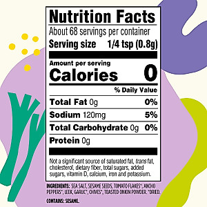 Just Spices Egg Topping, 1.94 OZ I Breakfast and egg seasoning with white sesame, chilli, grated tomato, sea salt and more