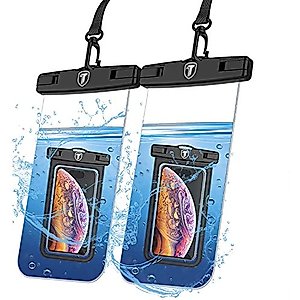 Takfox Waterproof Phone Pouch for Samsung Galaxy S23 Ultra S22 Plus S21 S20 FE Note 20 A02S A12 A03S A13 A14 A11 A21 A51 A71 A32 A23 A42 A52 A53 iPhone 14 Pro Max Cell Phone Dry Bag Case[2-Pack]-Clear