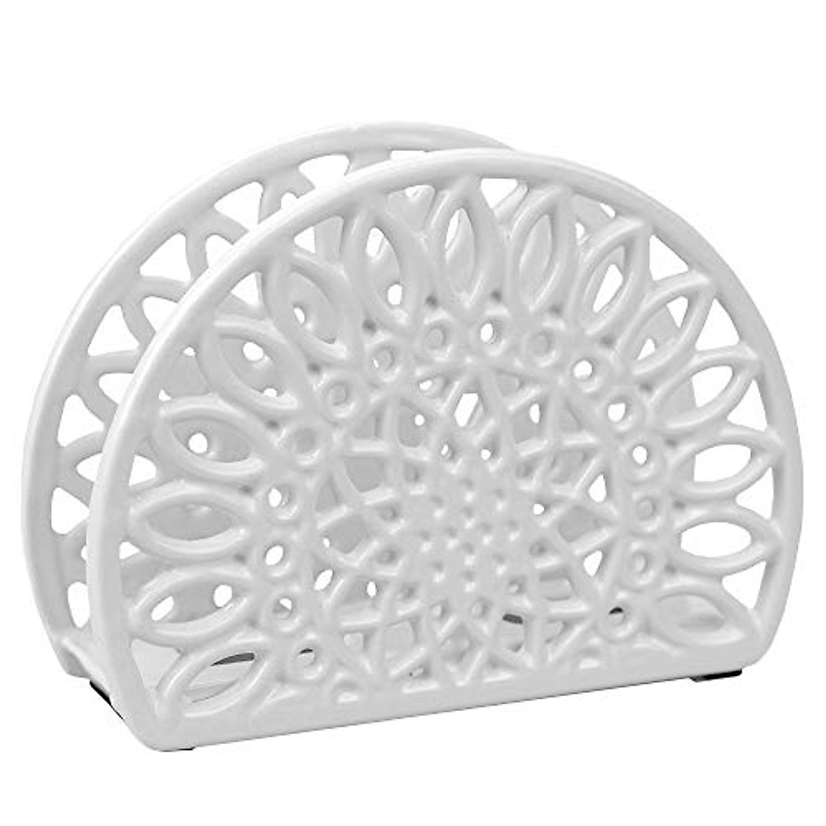 Sunflower Design Cast Iron Napkin Holder, By Home Basics (Black) / Napkin Holders For Kitchen/Table Napkin Holder With Non-Skid Feet/Doubles As Storage For Small Papers