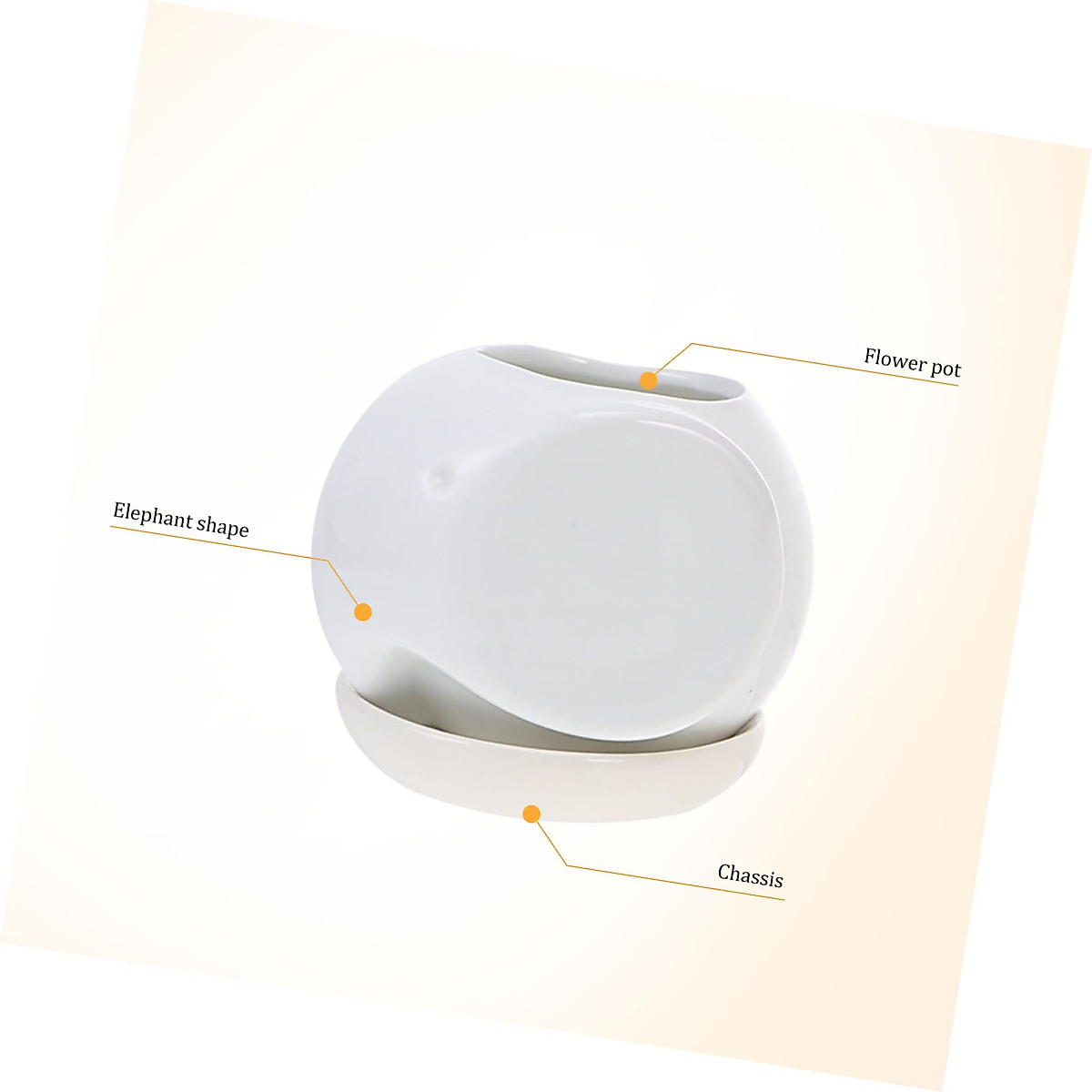 YARNOW 4pcs Fleshiness White Garden Plant Ceramic Animal Doggy Flower for Plants Gift Planters Mini Bonsai Pot Animals Dog Shape Porcelain Offices Shaped Desktop Home Gardening Cute Desk