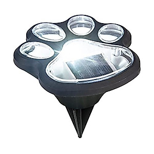 Smart Solar Paw Print Garden Accent Light with Cool White LEDs 3341WMM6