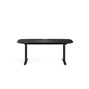 BDI Furniture Soma - Lift Desk - 72" W - Ebonized Ash Top - Black Base