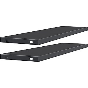 YITAHOME Metal Storage Shed Shelves for 59 cuft Vertical Outdoor Storage Shed，2PCS Space-Saving Waterproof Shelf with 8 Screws for Outdoor Storage Sheds, 51 inx13.8 in, Easy Assembly, 22 lbs, Black