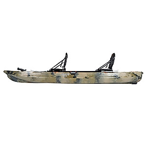 Brooklyn 13.0 Pro Tandem Kayak 12-Foot, 8 inch 2 or 3 Person Sit On Top Fishing Kayak (Green Camo)