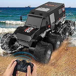 RANFLY RC Cars for Boys Age 8-12, 8WD Amphibious Remote Control Car with 2 Battery, 1:12 Offroad Waterproof RC Trucks, 2.4G All Terrain RC Drift Cars for Adults