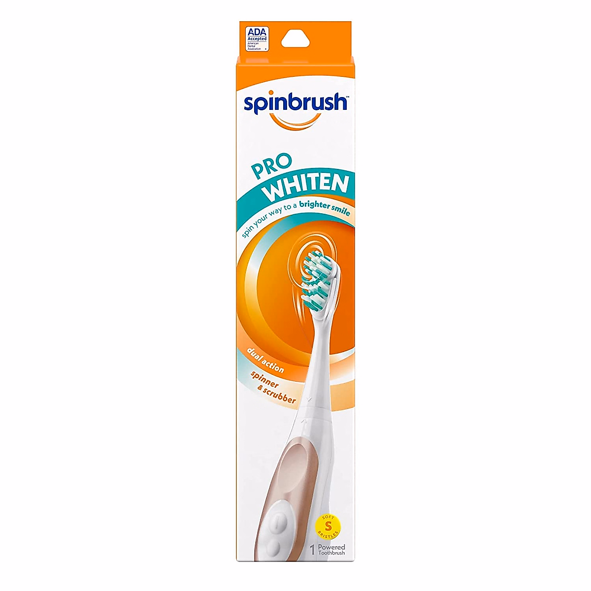 4 Pack: Arm and Hammer Spinbrush Pro Whitening Soft, Colors May Vary