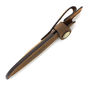 TOURBON Brown Leather Fixed Blade Knife Sheath with Snap Closure