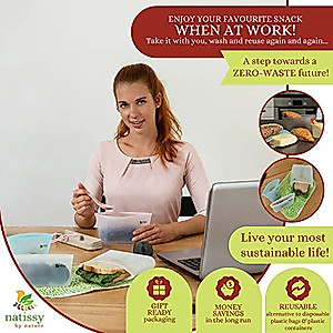 Reusable Silicone Bags, 8 Pack Leakproof Reusable Food Storage Bags, BPA free, Plastic Free Reusable Freezer Bags, Reusable Baggies for Sandwich, Silicon Pouch for Snack & Sous Vide Cooking (8-Pack, Blue color)