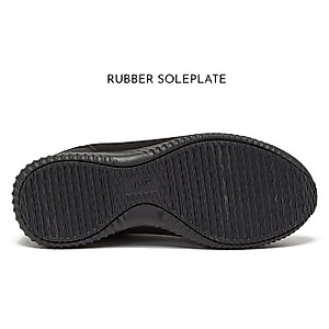 Avia Air Slip On Shoes for Men - Casual Comfortable Athletic Tennis Walking Sneakers for Men with Memory Foam - Black/Black, 11 Medium