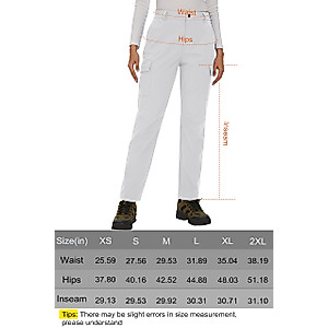 MAGCOMSEN Snow Pants Women Waterproof Insulated Outdoor Snow Softshell Pants Cold Outdoor Fleece Fleece Lined Pants White, 2XL
