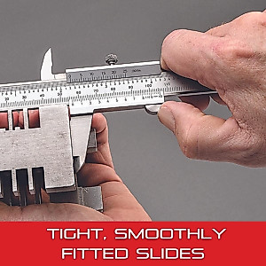 Starrett Master Vernier Caliper with Hardened Stabilized Bars, Satin Chrome Finish and Screw-Type Adjusting Spring Nut - 0-12" Range, .001" Graduations - 123Z-12