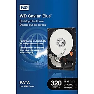 WD Caviar Blue 320 GB PATA 8 MB Cache 3.5-Inch Internal Retail Kit Drive - WDBAAV3200ENC-NRSN
