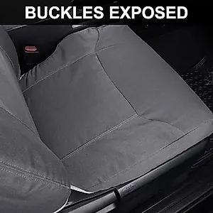Truckiipa Toyota Tacoma Seat Covers Custom Fit for 2005 2006 2007 2008 2009 2010 2011 2012 2013 2014 2015 Regular/Double/Crew Cab SR SR5 TRD Sport TRD Off-Road TRD Pro Limited(Front Pair/Gray)