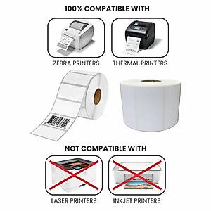 CEPRICO - Direct Thermal Labels 2.25 x 1.25 | 1000 Labels per Roll |10 Rolls | Perforated Barcode Address Labels | Compatible with Zebra & Rollo & MUNBYN Desktop Printers | Excellent for Amazon FBA