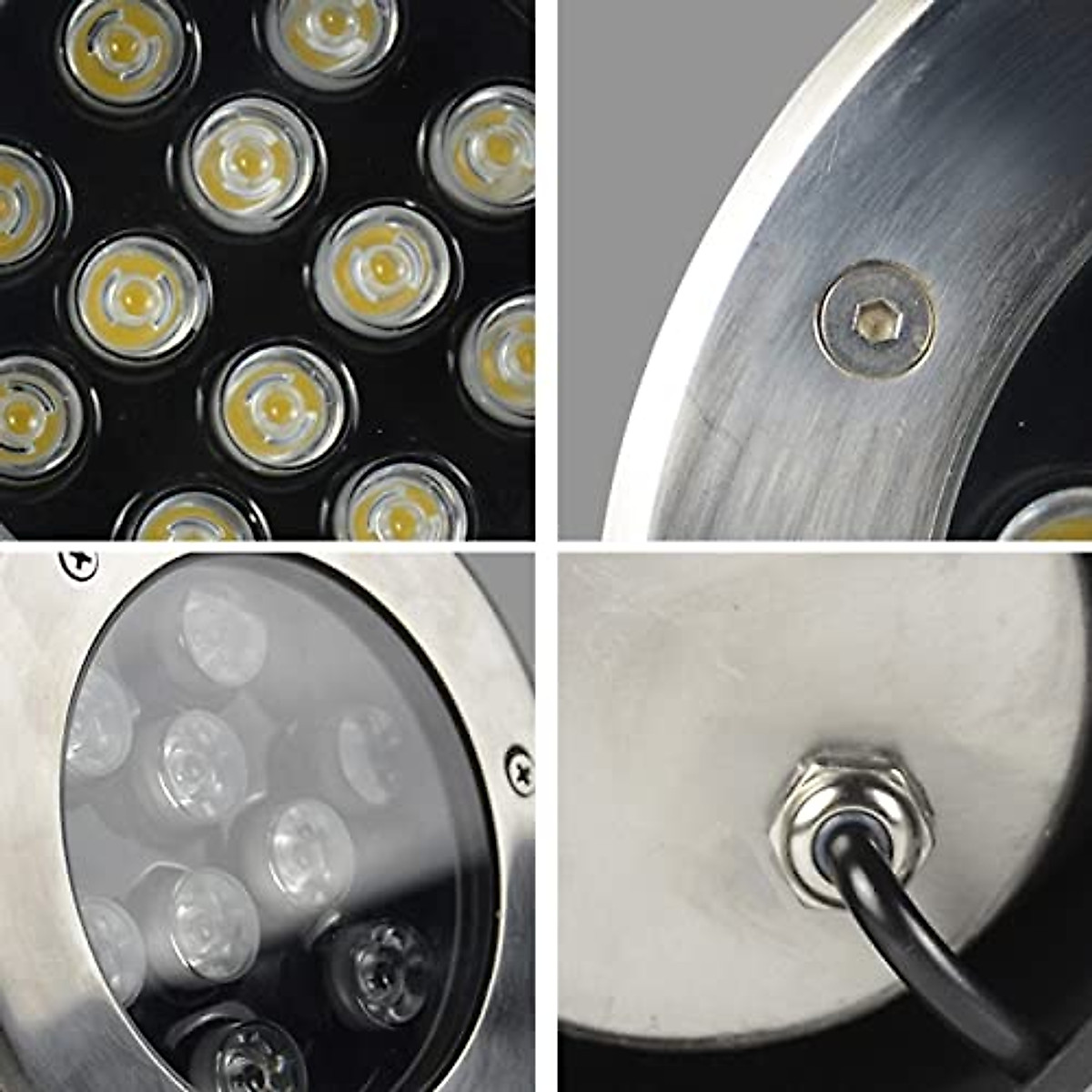 LED Ring Fountain Light - LED Beam Spotlight, Recessed Spotlight Underwater Pool Spotlight Led RGB with Remote Control Waterproof IP68 Stainless Steel for Garden, Swimming Pool