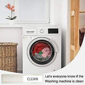 Clean Dirty Sign,Clean Dirty Stainless Steel Dishwasher Magnet Sign,Dish Wash Silder Sign Magnet for Kitchen,Kitchen Dishwasher Magnets Sign, No-Scratch Strong Magnets, Dirty Clean Dishwasher Magnet with 3 Double-Sided Stickers