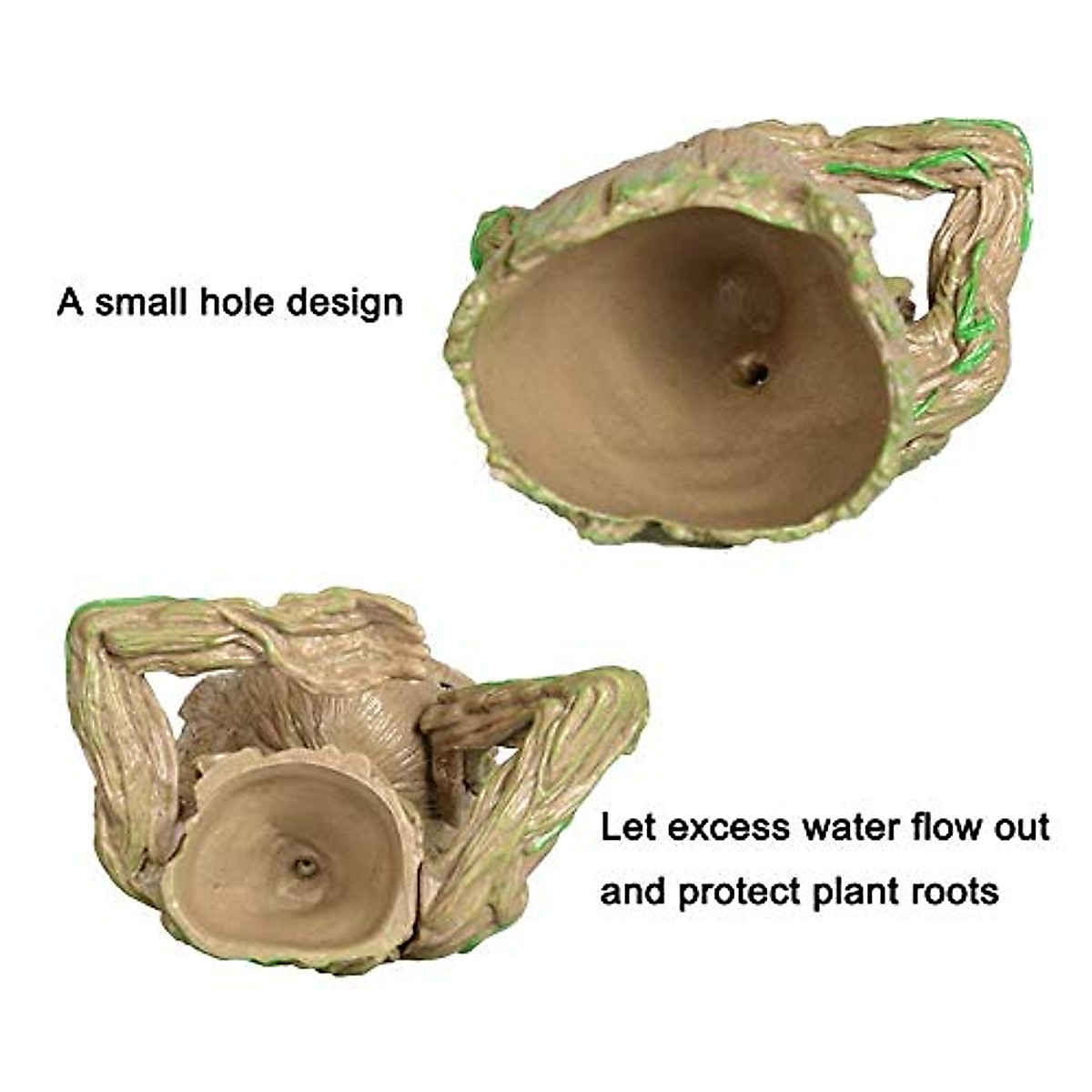 Baby Groot Flowerpot Tree Man Planter Flower Pot with Drainage Hole Pencil Pen Holder,Diligencer Office Party Ornament Christmas Birthday Gift Planter 6