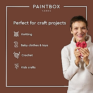 Paintbox Yarns 100% Cotton DK Yarn 1.76oz (50g), 137 Yards (125m) - Coffee Bean Wool for Crochet, Knitting - Soft, Lightweight Double Knit Yarn for Clothes