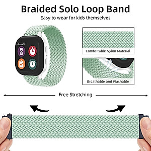 SimpleThings 3Pack Band Replacement Compatible with Gizmo Watch 3 2 1/Gabb Watch 3 2 1, 20mm Stretchy Kids Solo Loop Gizmo Watch Band Replacement Easier for Boys Girls to Put On & Off