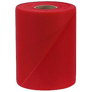 Falk Fabrics Tulle Spool, 6-Inch by 100-Yard, Red