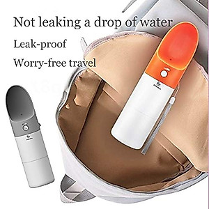 Dog Water Bottle Portable Small Animals Water Bottle Food Dish Bowl Dispenser for Walking Traveling Hiking, Multifunctional Outdoor Food Detachable Combo Cup Pet Drinking Bottle for Cat Rabbit Puppy